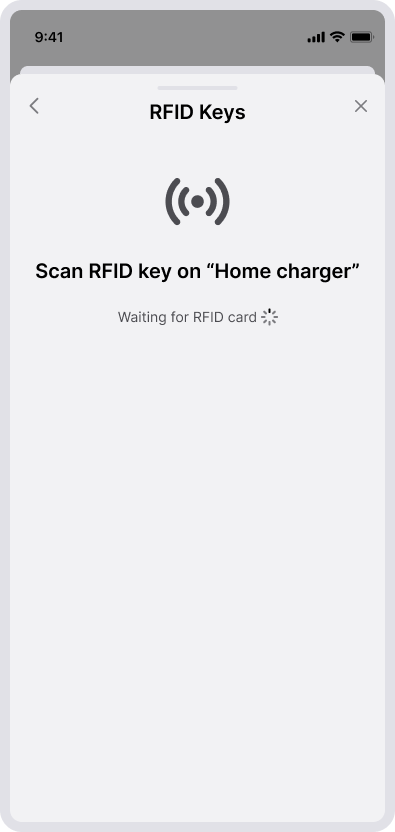Add and use an RFID key - CloudCharge